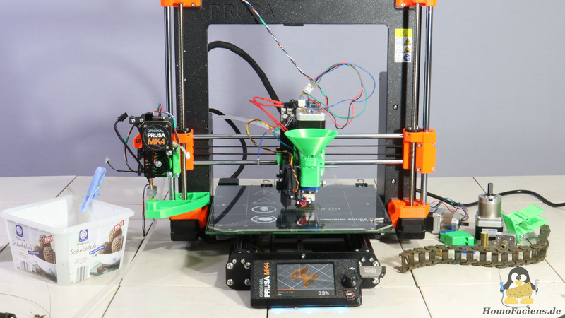 DIY granule extruder V5.0; Prusa MK4 - HomoFaciens
