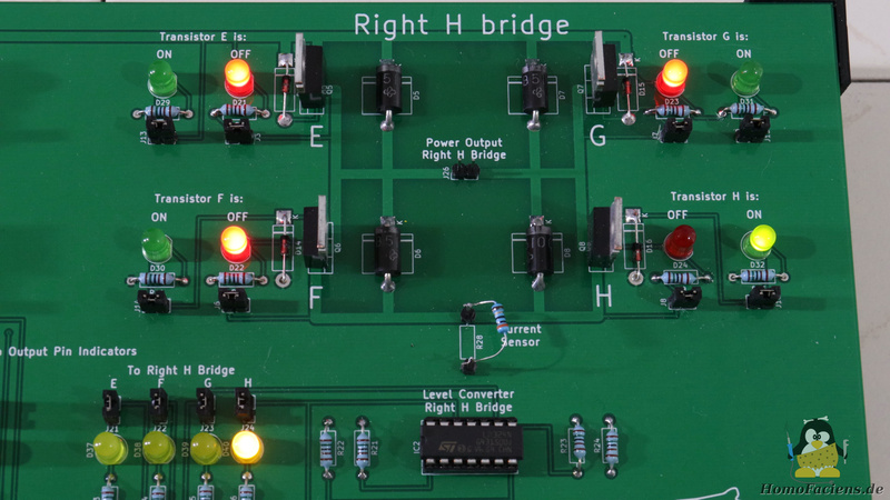 PC: Demo board of a double H bridge - HomoFaciens