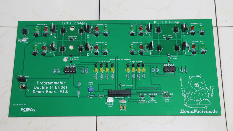 PC: Demo board of a double H bridge - HomoFaciens